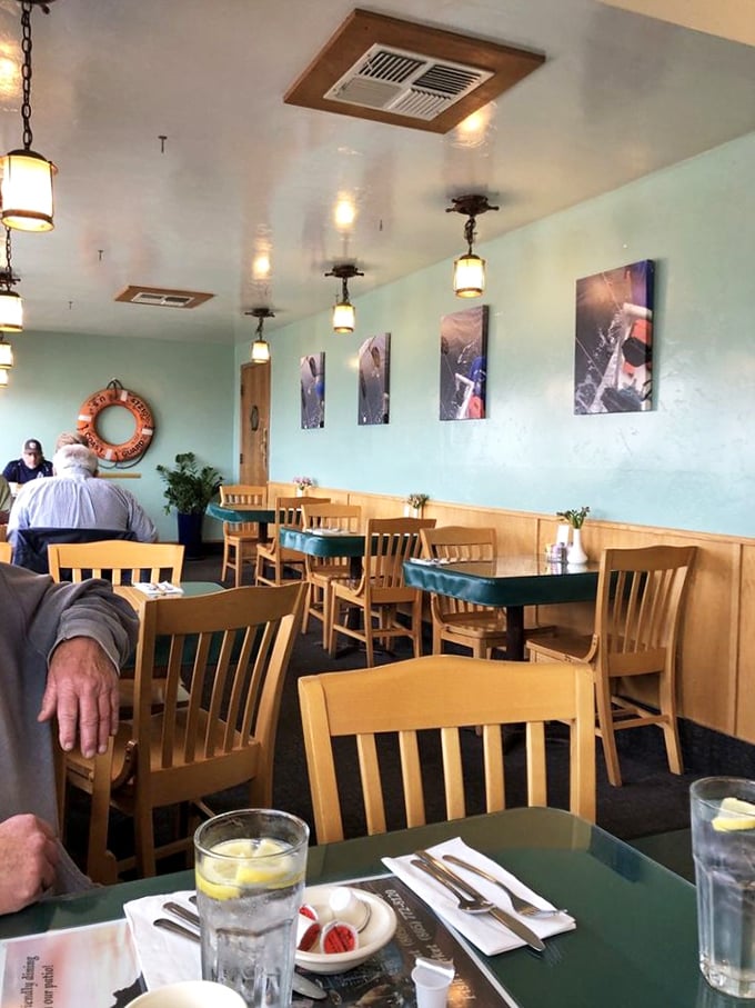 A meal with a side of maritime theater. Dockside's dining room offers front-row seats to harbor life while you debate whether to save room for dessert.