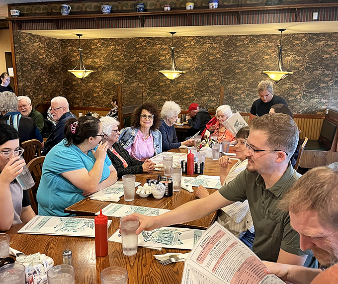 Multi-generational dining at its finest – where stories are shared over syrup-soaked bites and coffee flows like conversation.