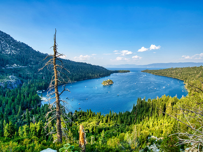 Emerald Bay's iconic vista looks like Mother Nature's screensaver – that perfect blue curve embracing Fannette Island could make even the most jaded traveler gasp.
