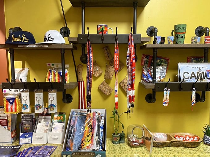 The gift shop area lets you take a piece of Puerto Rico home—because sometimes souvenirs that don't need refrigeration are practical too.