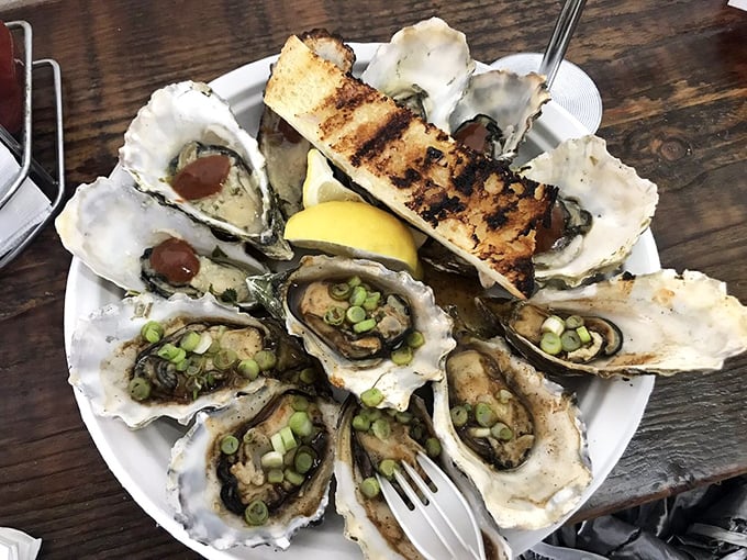 Oysters that taste like they were harvested approximately 17 minutes ago, with just enough garnish to enhance without overwhelming.