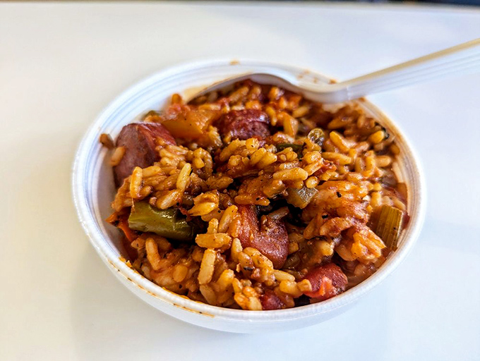 This jambalaya doesn't just bring New Orleans to Illinois—it makes you wonder if the Mississippi flows both ways, carrying flavors upstream.