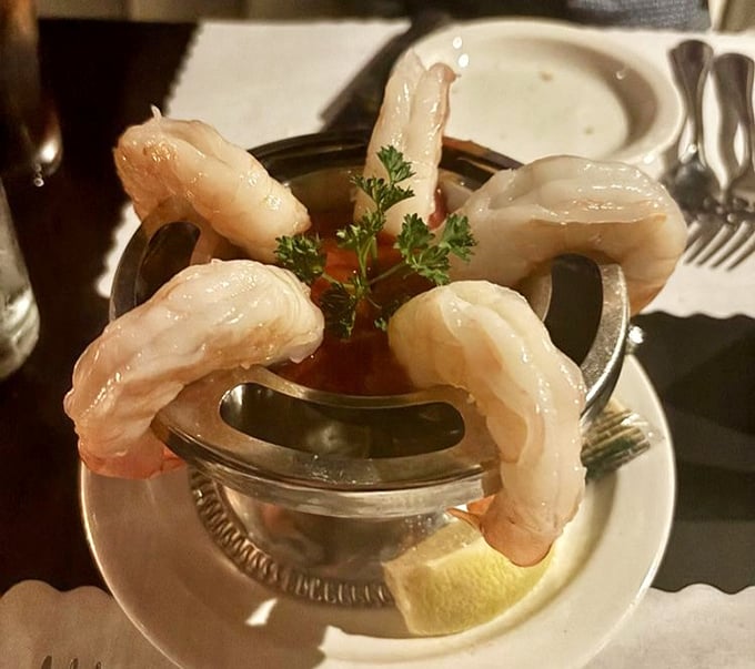 Jumbo shrimp cocktail – an appetizer so classic it deserves its own theme music, perched majestically around zesty cocktail sauce.