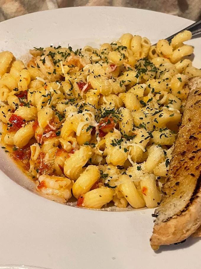 Pasta that doesn't just sit on the plate—it beckons. Each cavatappi curl cradles sauce and cheese in perfect, fork-twirling harmony.