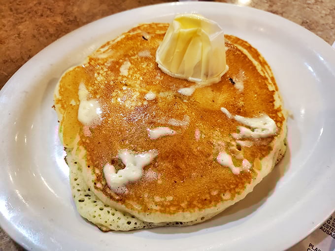 The perfect pancake doesn't exi— Oh wait, here it is, golden-edged with butter slowly creating lakes of melted goodness.