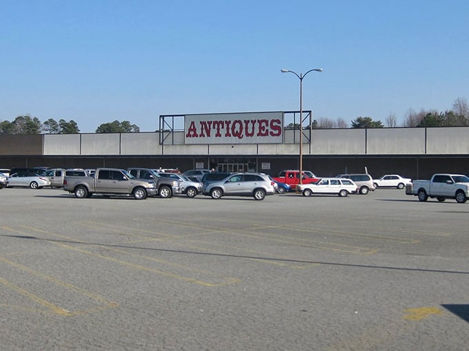 The packed parking lot tells the real story – treasure hunters come in droves. Each car represents someone's quest for that perfect find.