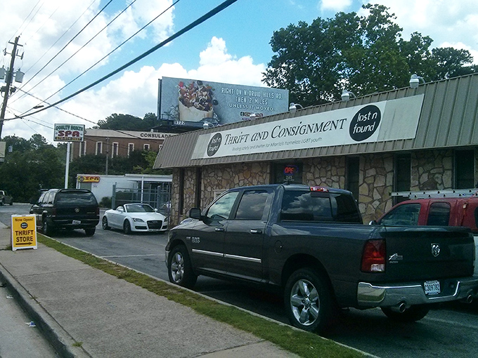 From the outside, it looks unassuming—but so did that cave Ali Baba found. Parking spots fill quickly when word gets out about treasure.