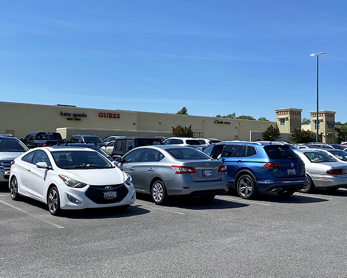 Parking lot victory! These cars represent successful missions completed, each trunk filled with treasures secured at prices worth bragging about to friends.