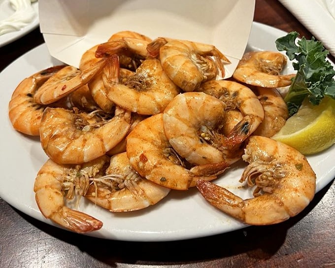 Peel-and-eat shrimp – the interactive seafood experience that turns dinner into both a meal and an activity for eager fingers.