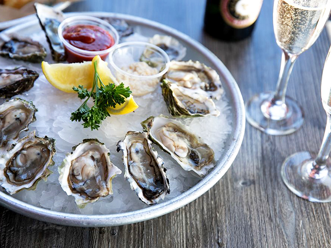 Oysters on the half shell—nature's perfect appetizer, requiring nothing more than a squeeze of lemon and perhaps a splash of mignonette.