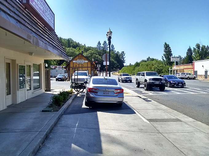 Small-town sidewalks invite leisurely strolls between local businesses, where parking spaces still exist and nobody's in too much of a hurry to say hello.