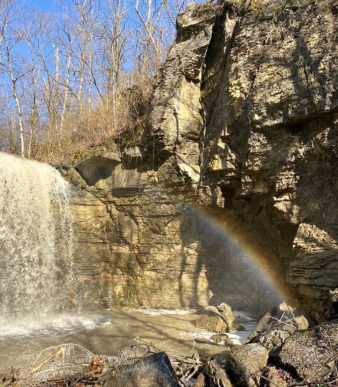 When the sun hits just right, Hayden Falls creates its own rainbows—nature's way of showing off without saying a word.