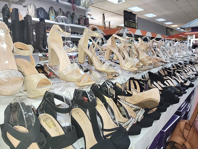 Cinderella had one glass slipper, but here you'll find enough fancy footwear to outfit a royal ball on a commoner's budget.