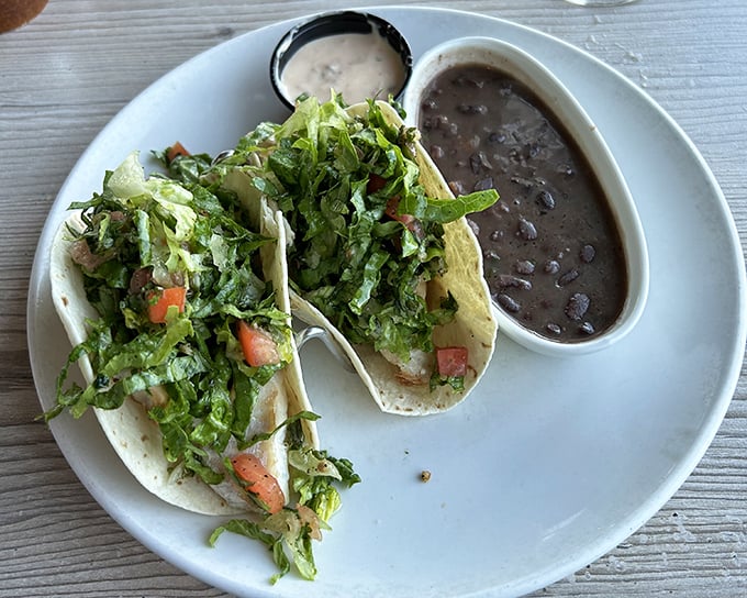 Tacos that bring the ocean to your table—fresh, vibrant, and requiring that special "lean forward so you don't drip" dining posture.