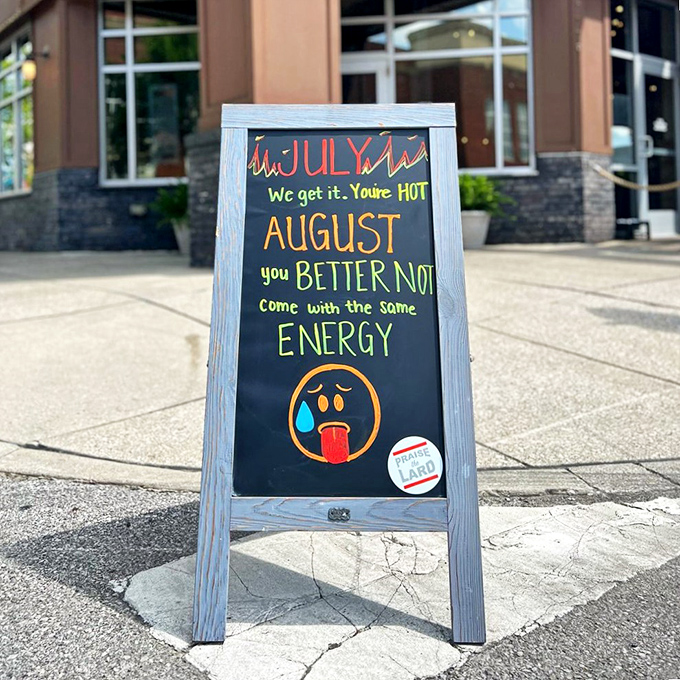 Even their sidewalk sign has personality. In the age of Instagram-everything, Flip Side's humor starts before you even walk through the door.