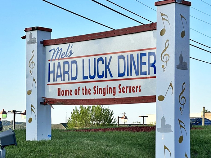 "Home of the Singing Servers"—the sign promises musical magic that's become a Branson tradition worth the drive.