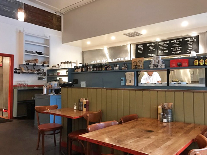 Where deli dreams come true – an open kitchen promising handcrafted delights that would make your bubbe proud.