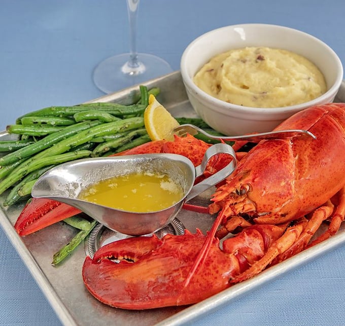 The lobster dinner that ruins you for all other special occasions—complete with drawn butter that should be classified as a controlled substance.