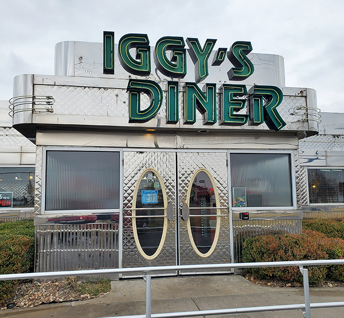 The distinctive oval doors and vintage signage aren't retro by design—they're authentic by survival. A true Route 66 landmark.