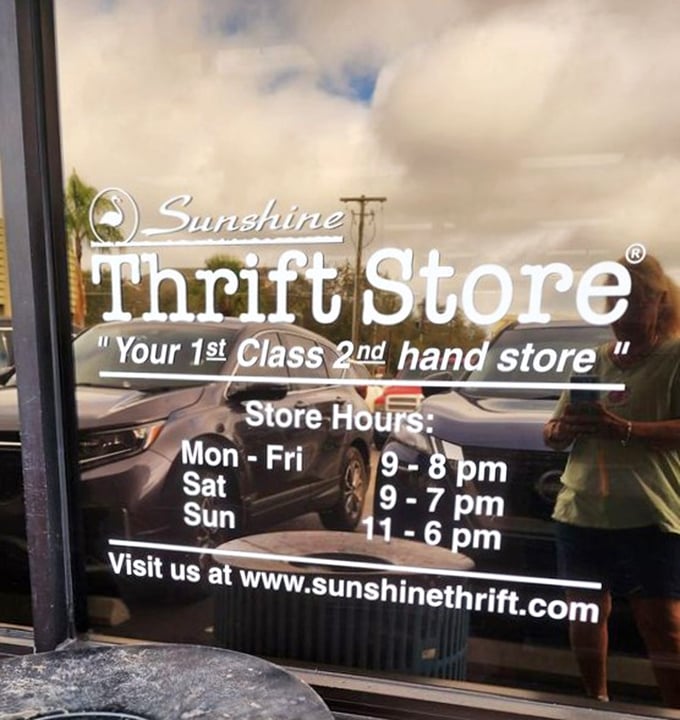 Your 1st Class 2nd hand store isn't just a slogan—it's a promise kept seven days a week. Even Sunday brings bargain-hunting opportunities.