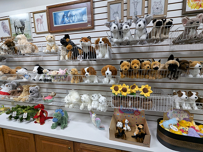 Even the gift shop stuffed animals look well-fed and content. They've clearly been listening to the satisfied sighs from the dining room.