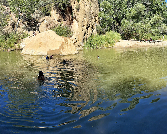 Summer's perfect swimming hole where kids become temporary mermaids and adults remember what childhood freedom felt like. Pure joy in liquid form.
