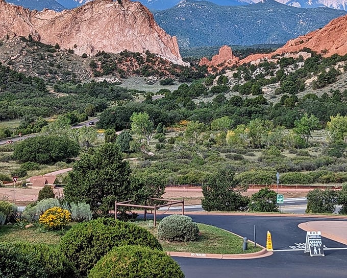 This scene is decidedly not Pensacola—unless the city has secretly been hiding red rock formations and desert landscapes somewhere behind the beach.