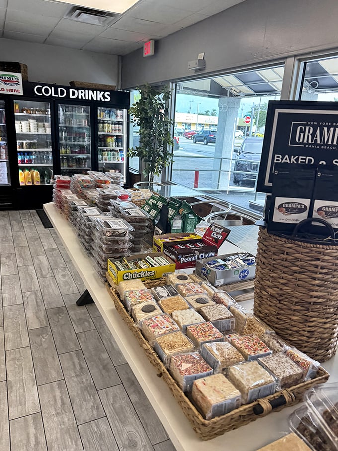 A treasure trove of take-home treats lines the counter – because the only thing better than breakfast at Grampa's is dessert from Grampa's later.