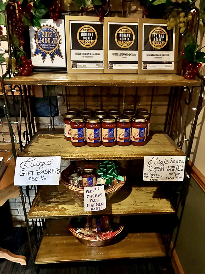 Those sauce bottles aren't just condiments—they're liquid souvenirs, letting you take a taste of Luigi's magic home until your next visit.