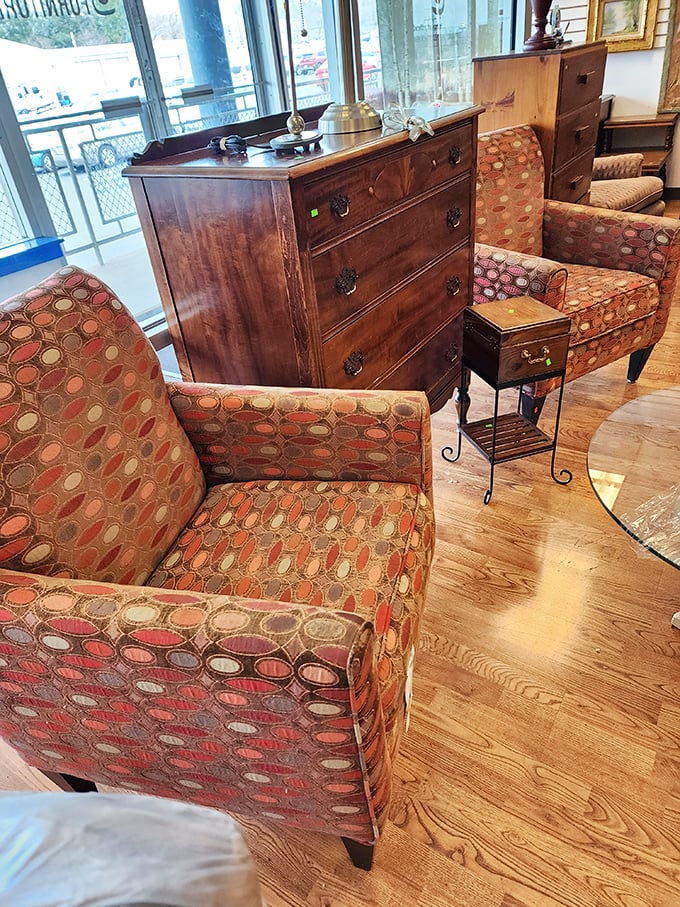 These mid-century armchairs aren't just seating – they're time machines to an era when conversation was the evening's entertainment.