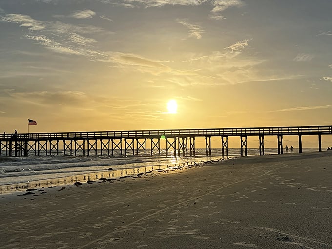 Sunset strolls along the fishing pier – a daily ritual that costs nothing yet somehow feels more valuable than any luxury experience.