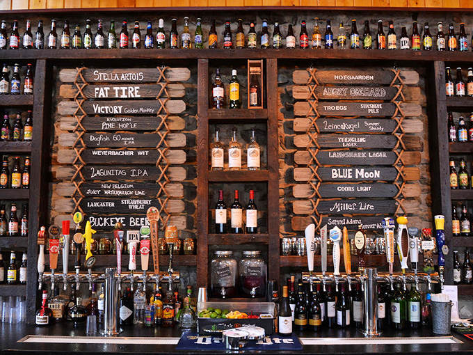 A beer selection board that reads like a passport to hop heaven. Decision paralysis never looked so delicious.
