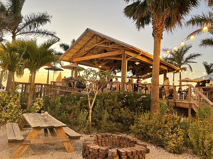 The bonfire area awaits sunset conversations and making friends who quickly feel like family. S'mores sold separately.