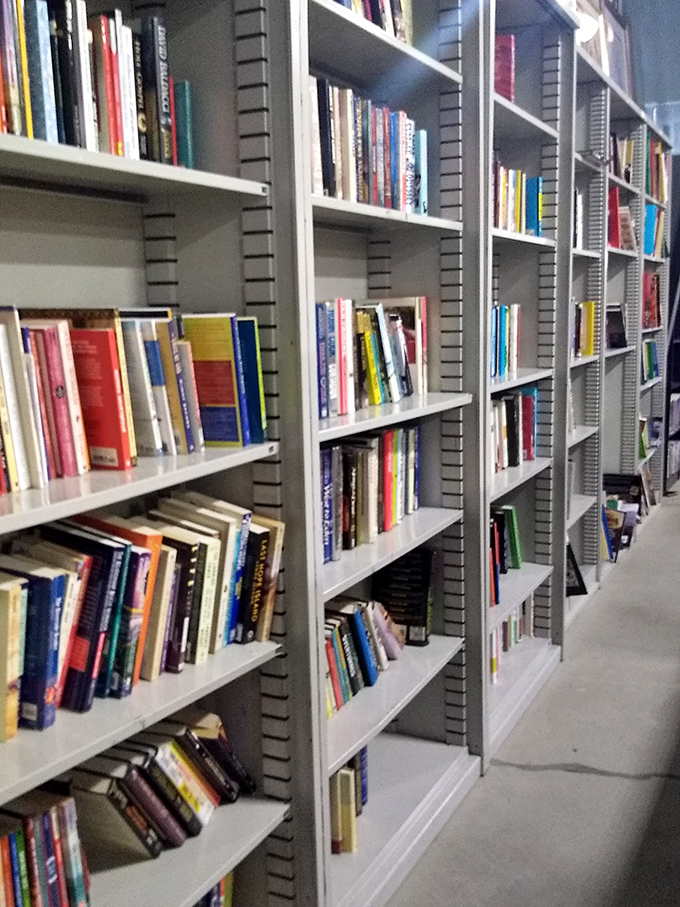 The bibliophile's secret paradise—rows upon rows of literary adventures waiting to be discovered for mere pocket change.