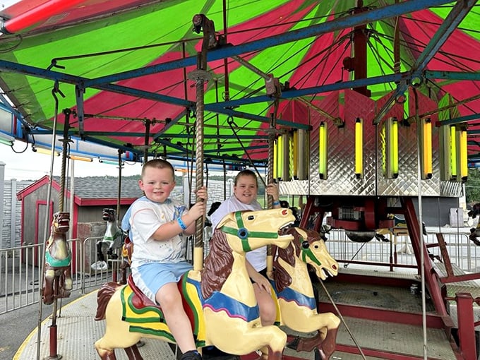 The vintage carousel spins childhood joy for a new generation, proving that some forms of entertainment will never be replaced by screens.