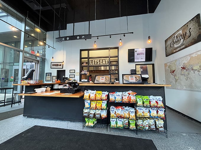 The ordering counter showcases a commitment to quality that extends from premium ingredients to thoughtful presentation details.