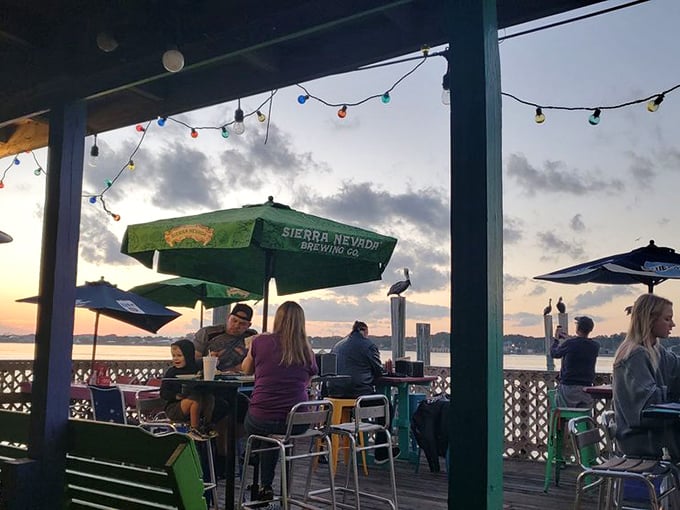 Sunset dining where the pelicans provide the entertainment and the seafood provides the memories. Some views simply can't be priced.