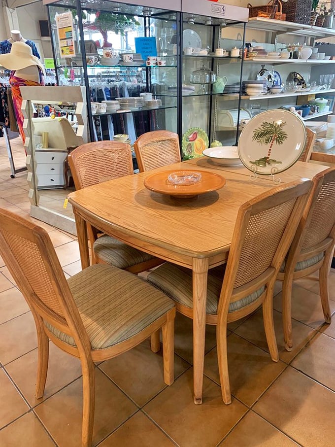 This dining set isn't just furniture—it's the backdrop for future family arguments, celebration dinners, and that one time you'll actually use cloth napkins.