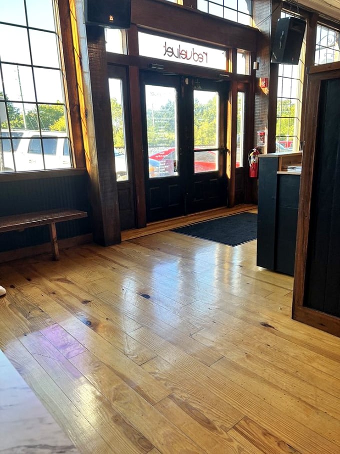 The entrance welcomes you with gleaming wood floors and natural light—like walking into the home of a friend who happens to be an amazing cook.