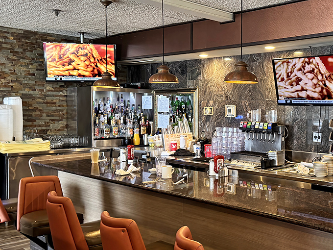 More than just a bar – it's command central for morning mimosas and evening nightcaps, where elixirs of happiness flow freely.