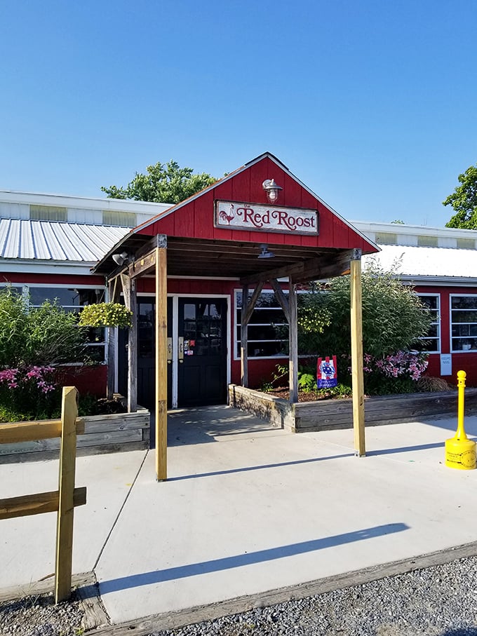 Summer flowers frame the entrance to seafood paradise—this doorway has welcomed generations of hungry Marylanders and visitors alike.