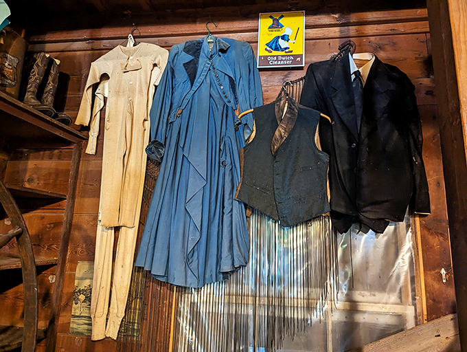 These aren't costumes—they're portals to another era. The blue duster coat alone could tell stories that would make your history textbooks jealous.