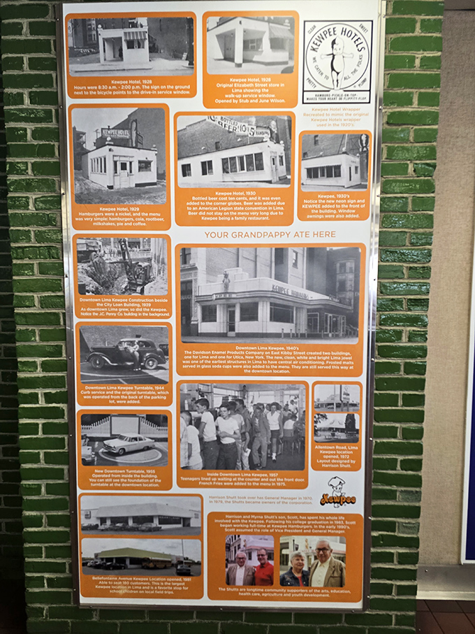The history wall doesn't just tell Kewpee's story—it chronicles how a burger joint became woven into the fabric of a community.