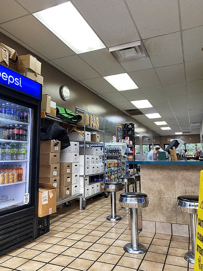 The interior might be simple, but it's honest. No pretension here—just a space dedicated to the serious business of exceptional sandwich-making.