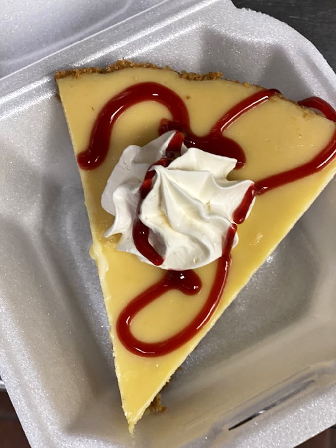 Key lime pie that hits that perfect sweet-tart balance—a slice of Florida sunshine that makes you seriously consider ordering a whole one "for later."