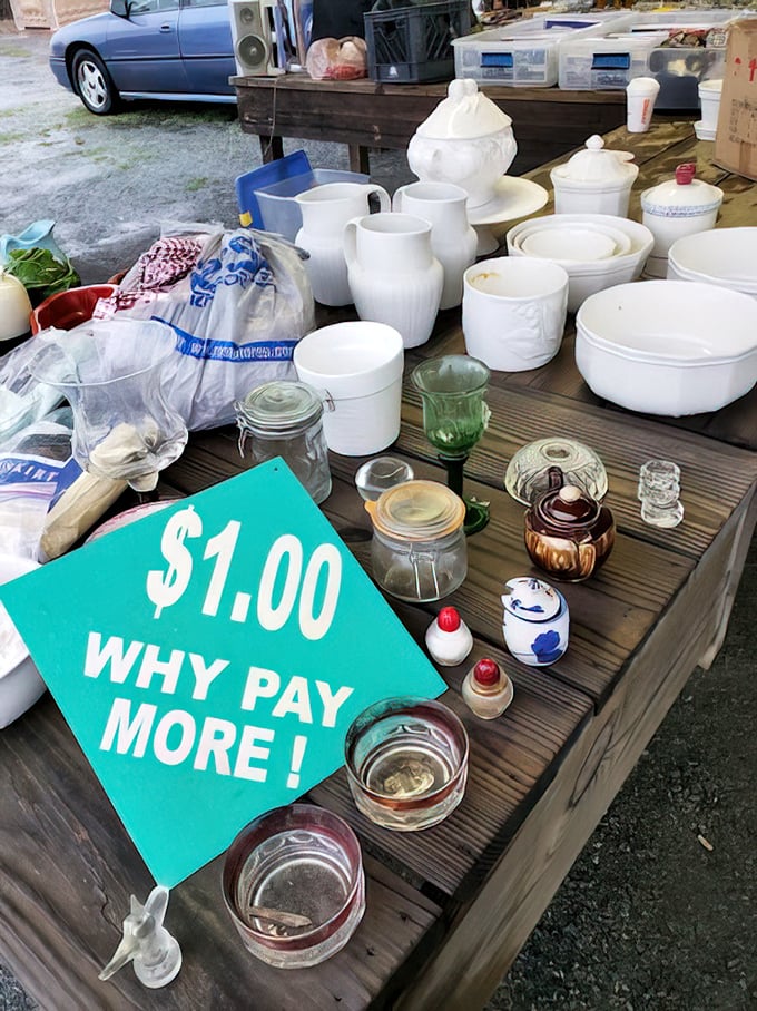 "Why Pay More!" indeed – vintage kitchenware at bargain prices that would make your grandmother nod in approval and reach for her purse.
