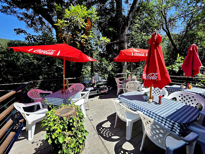 Outdoor dining under Coca-Cola umbrellas feels like summer incarnate. Those checkered tablecloths practically demand a picnic-worthy appetite.
