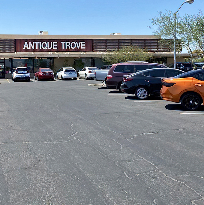 The packed parking lot—Arizona's most reliable indicator of hidden treasure. Like a secret club where the password is "I'm just browsing."