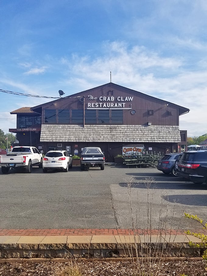 The parking lot might be humble, but it's the gateway to seafood nirvana. Cars from multiple states prove this place is worth the journey.