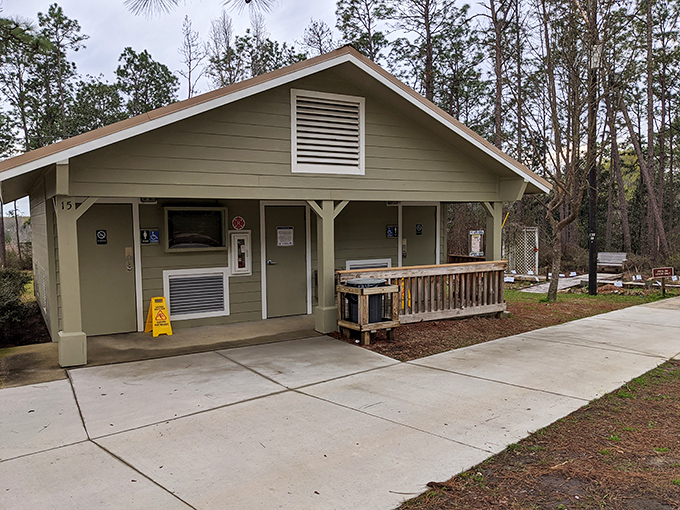 Civilization's outpost – even in the wilderness, these well-maintained facilities ensure comfort for visitors exploring Florida's hidden natural treasures.